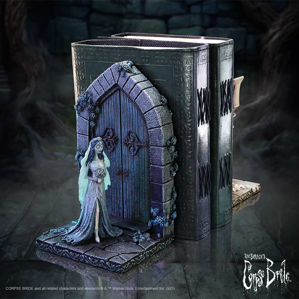 Corpse Bride Emily and Victoria Bookends – Midnight Rose Emporium